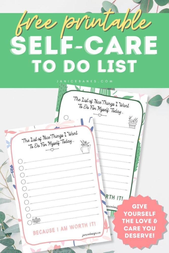 Free Printable: Boost Your Day with a Self-Care To-Do List! - Janice Banks